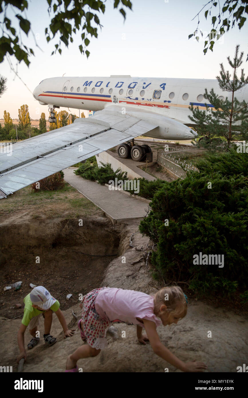 Chisinau, Moldova, people on the green area at Chisinau airport Stock ...
