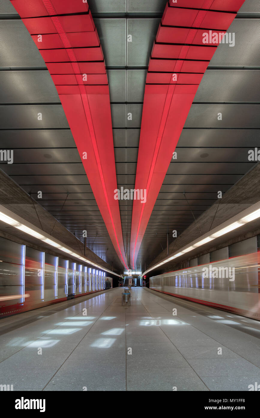 Subway station Ziegelstein, Nuremberg, Middle Franconia, Bavaria ...