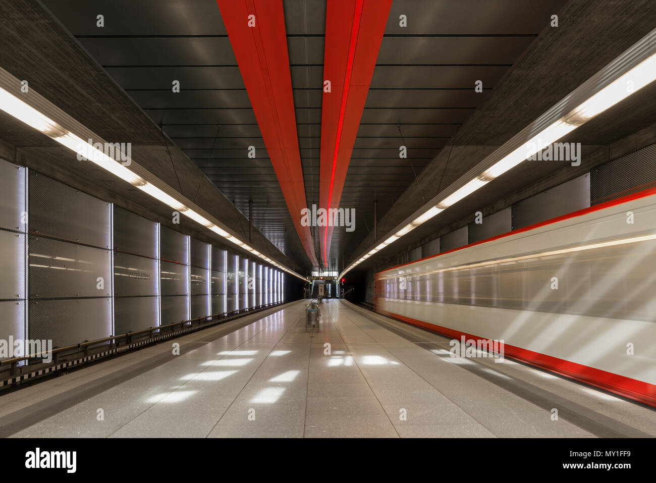 Subway station Ziegelstein, Nuremberg, Middle Franconia, Bavaria ...