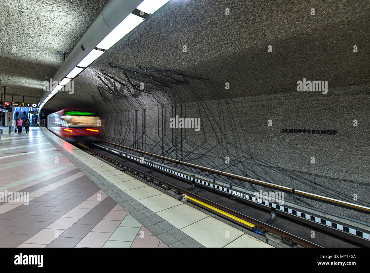 Subway station Schoppershof, Furth/Bavaria, Middle Franconia, Bavaria ...