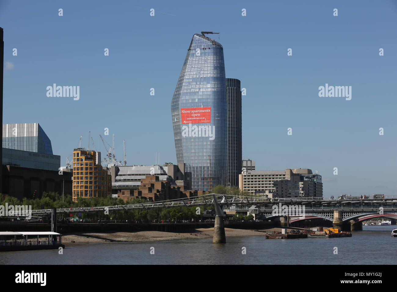 London - May 4, 2018. One Blackfriars, a 52-storey development of 170 m ...