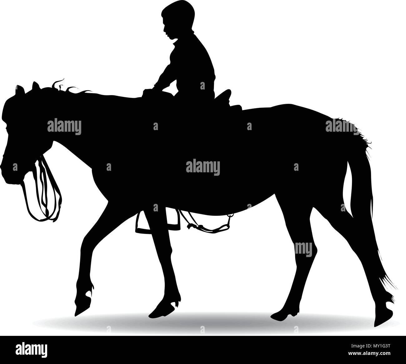 Outdoor horse riding Stock Vector Images - Alamy