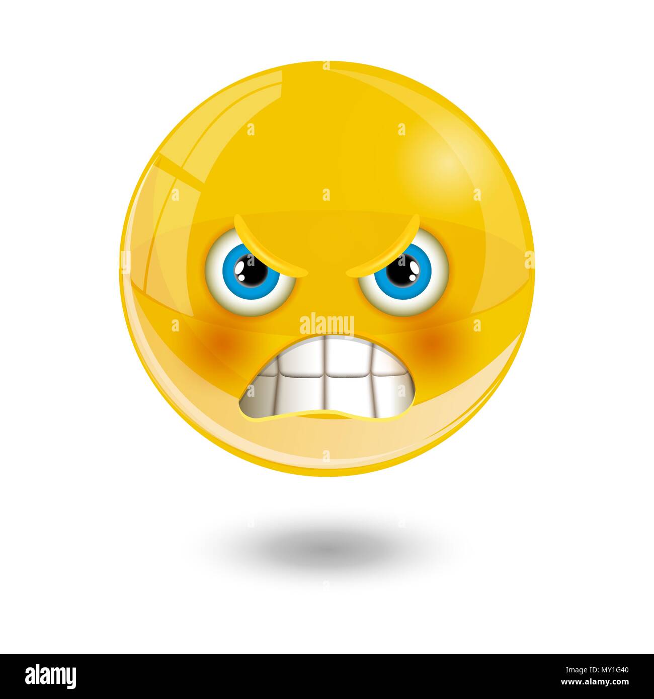 Yellow smiley emoticons, emoji, vector illustration Stock Vector Image ...