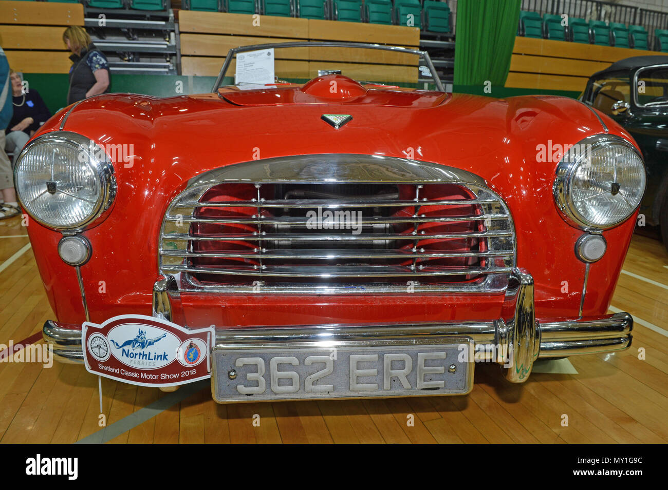 Swallow Doretti classic car in red at the Shetland Classic Car show ...