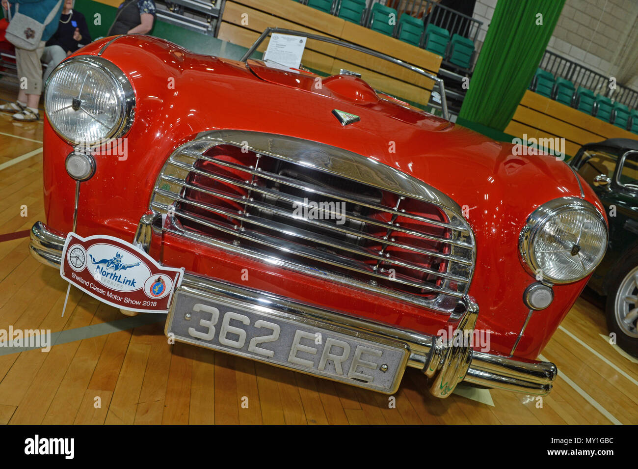 Swallow Doretti classic car in red at the Shetland Classic Car show ...
