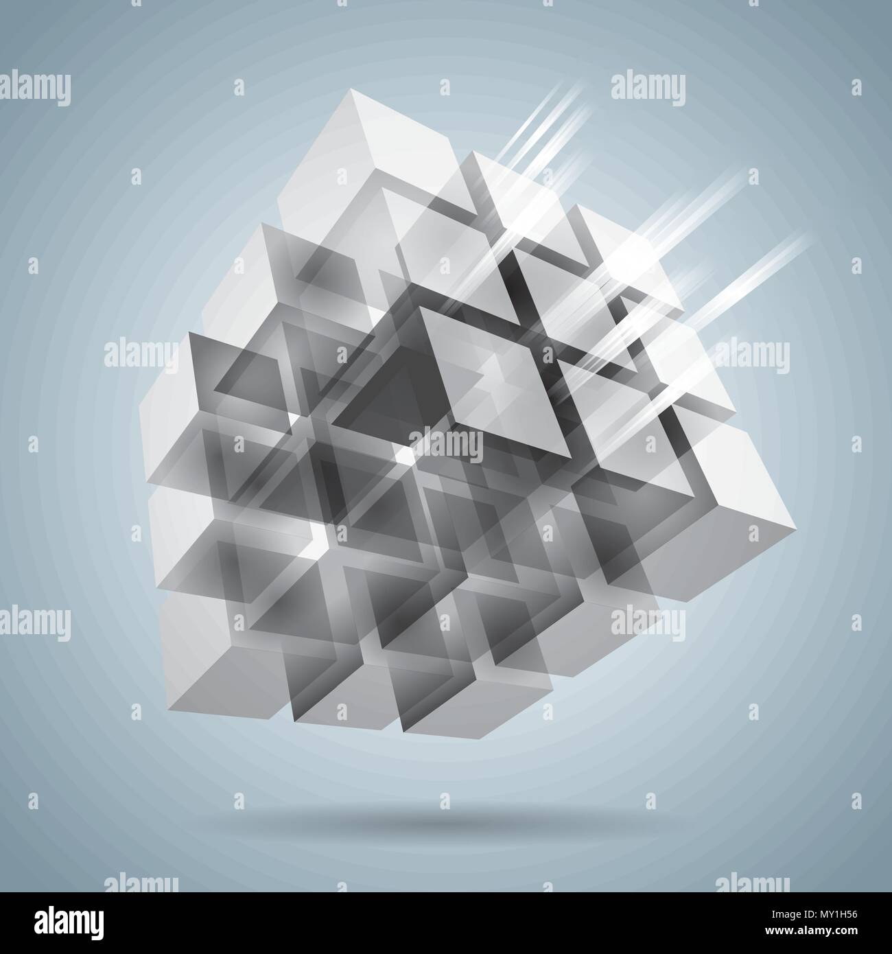 3d cubes assembled puzzle hi-res stock photography and images - Alamy