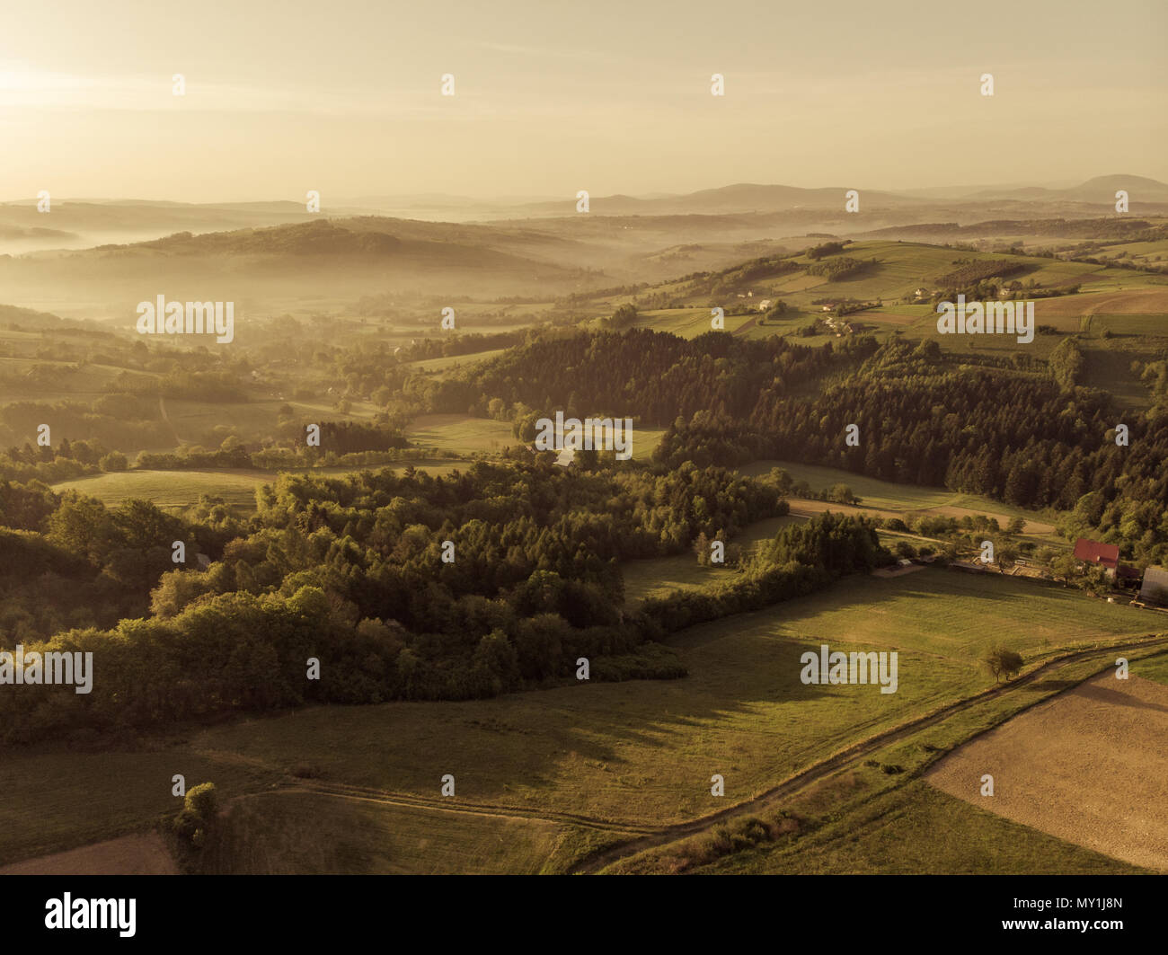 Beautiful aerial view of hills hi-res stock photography and images - Alamy