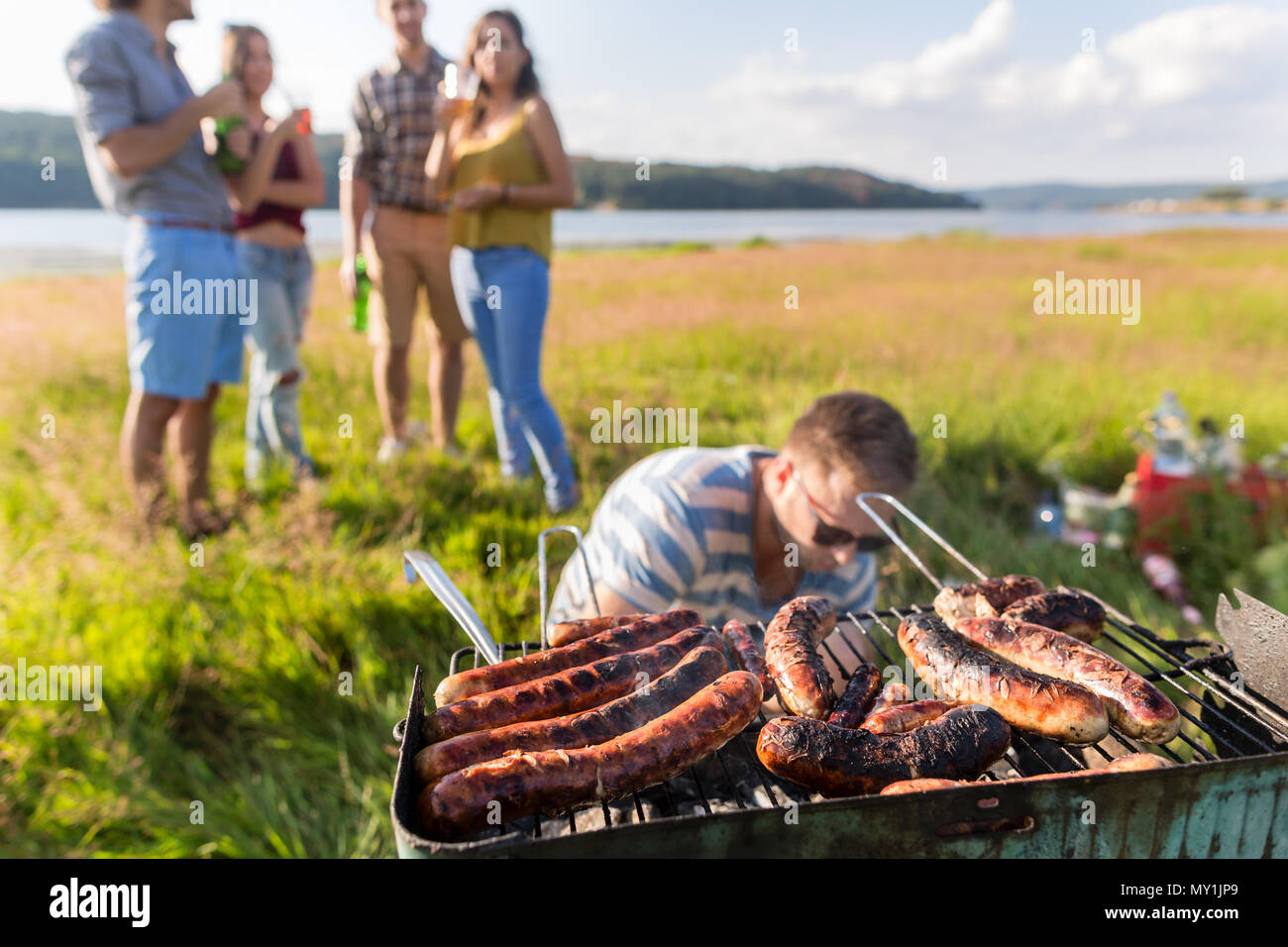 Bbq bratwurst hi-res stock photography and images - Alamy