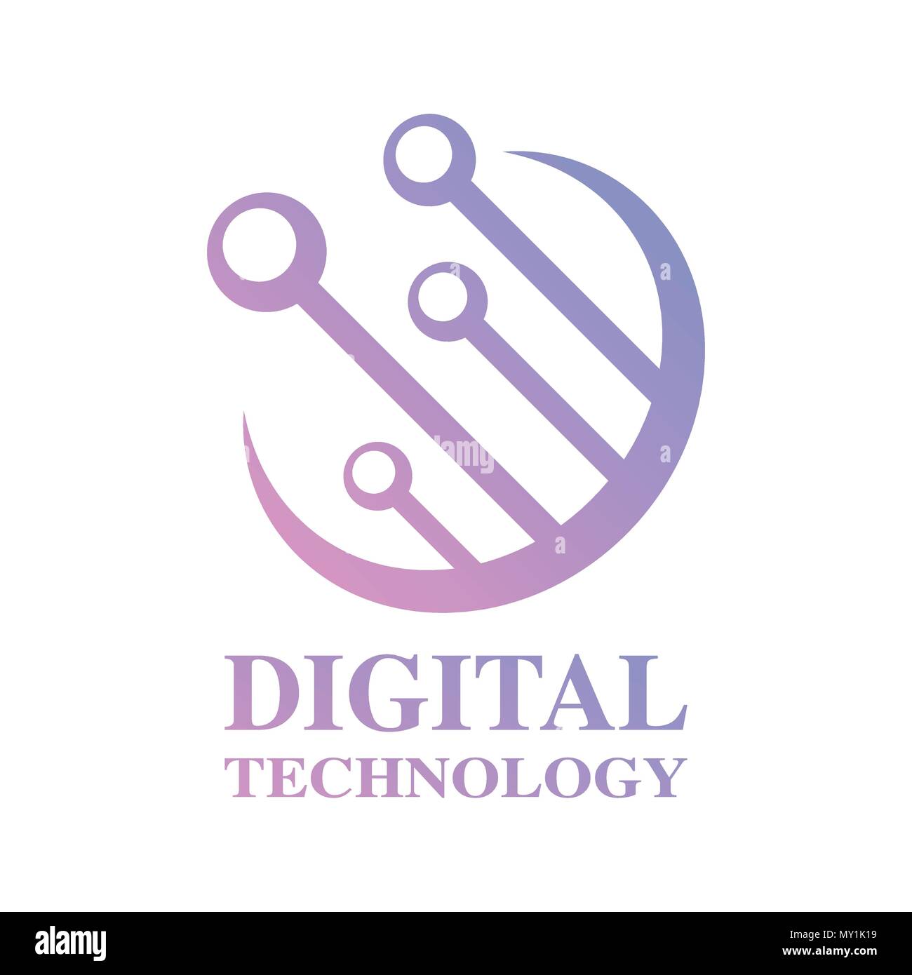 Digital Word Logo. Digital Technology Logotype Stock Vector Image & Art ...
