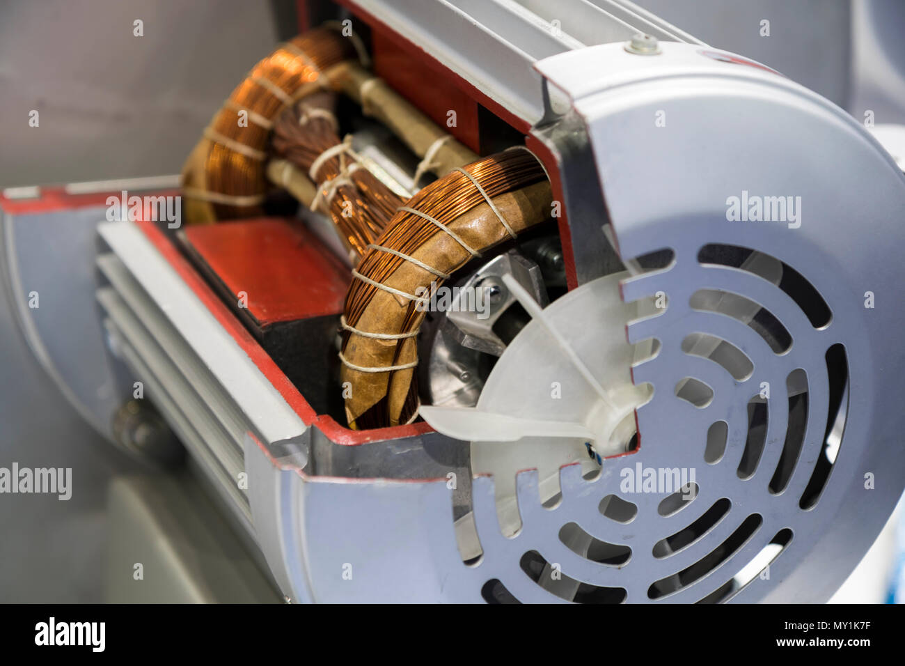 Cross Section of electrical motor ; selective focus Stock Photo - Alamy
