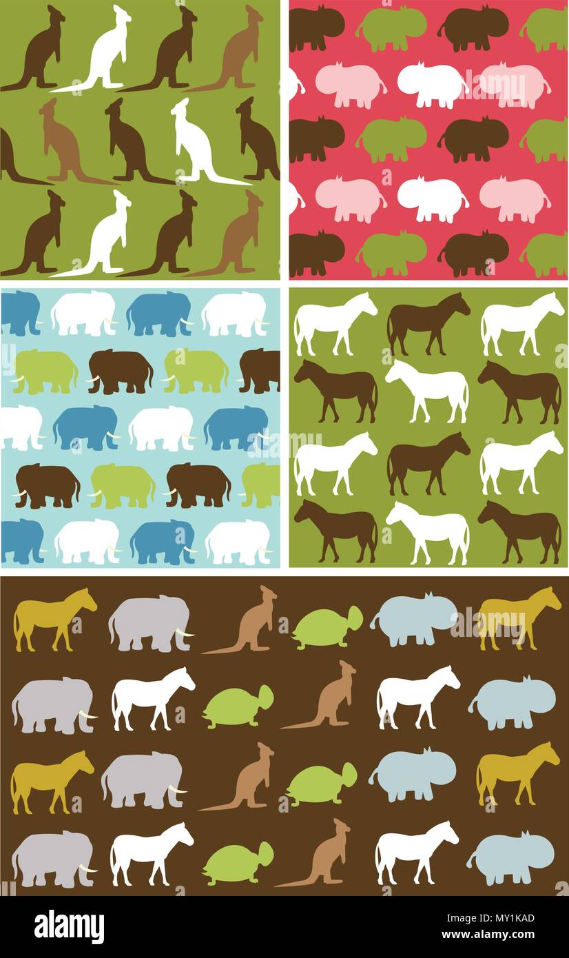 Seamless natural animal pattern Stock Vector Image & Art - Alamy