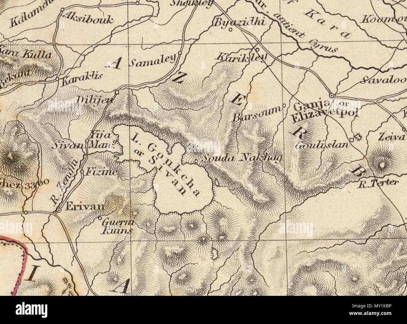 Vintage map of georgia hi-res stock photography and images - Alamy