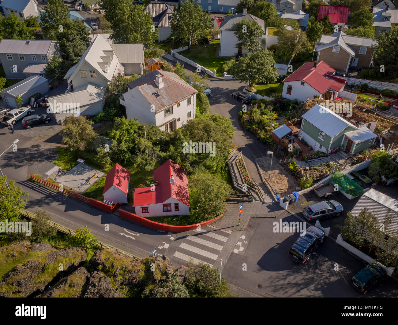 Aerial view of hafnarfjordur hi-res stock photography and images - Alamy