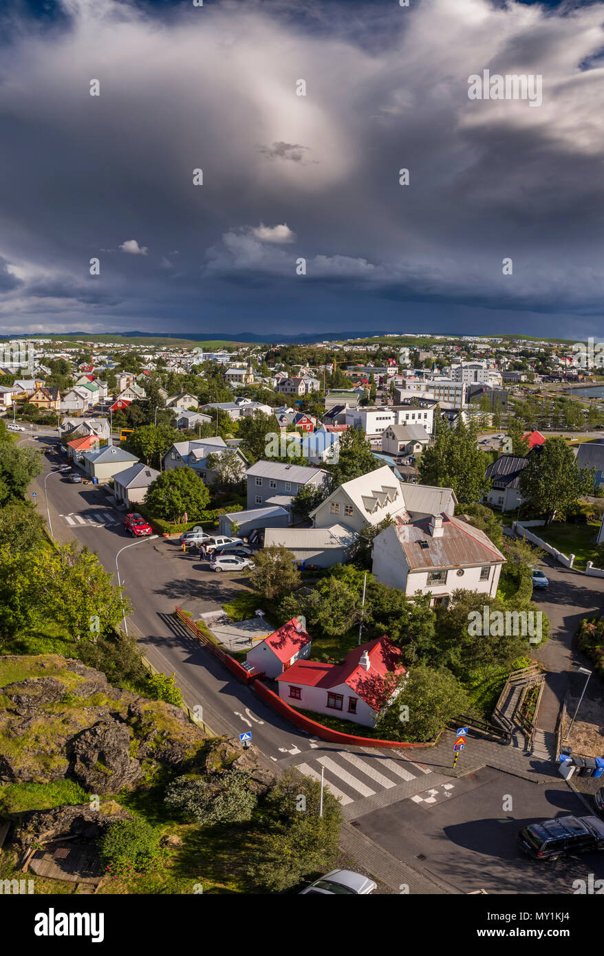 Aerial view of hafnarfjordur hi-res stock photography and images - Alamy