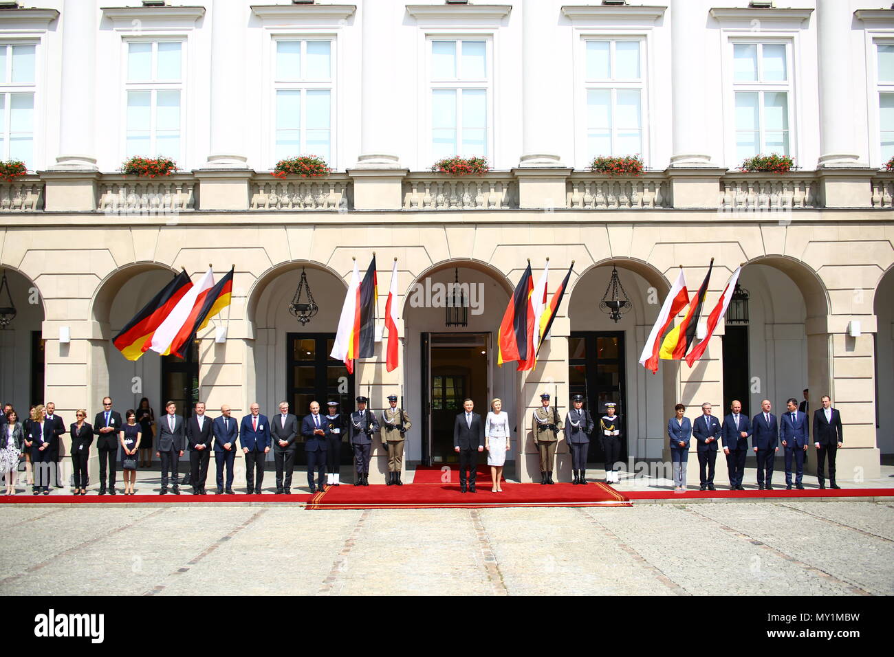 President Andrzej Duda and First Lady Agata Kornhauser-Duda received ...