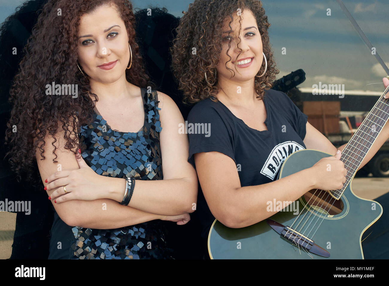 Posing With Guitar High Resolution Stock Photography and Images - Alamy