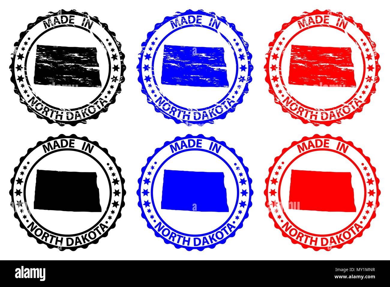 Made in North Dakota - rubber stamp - vector, North Dakota (United ...