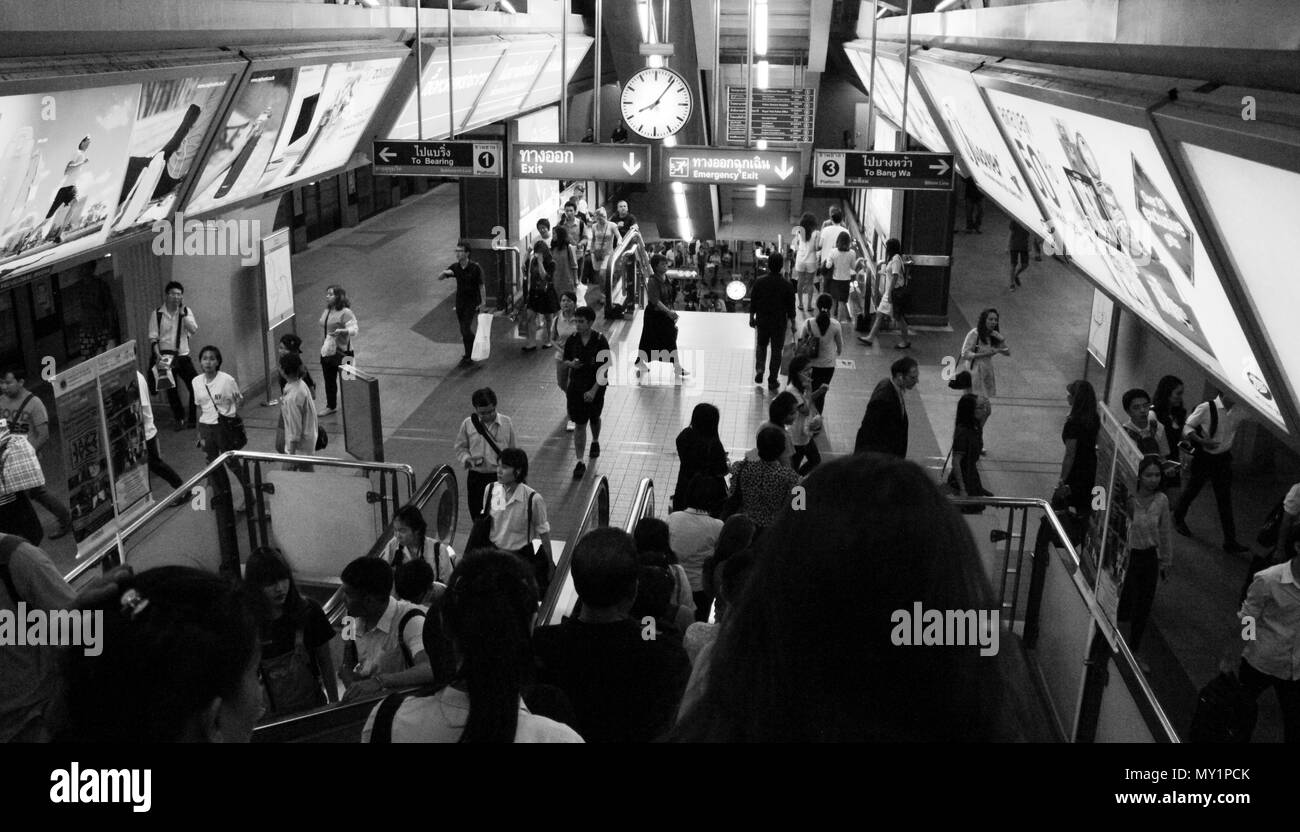 Bangkok subway thailand Black and White Stock Photos & Images - Alamy
