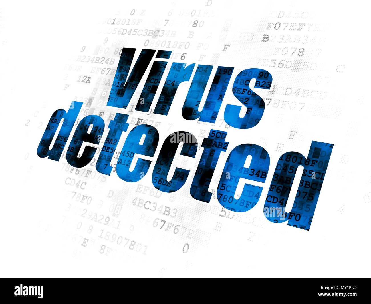 Security concept: Virus Detected on Digital background Stock Photo - Alamy