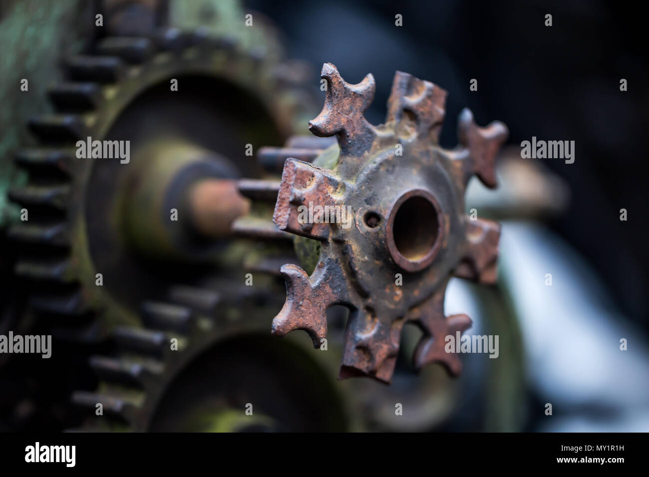 Beautiful old mechanical parts, retro concept, background Stock Photo ...