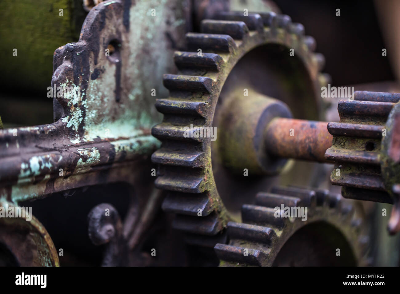 Beautiful old mechanical parts, retro concept, background Stock Photo ...