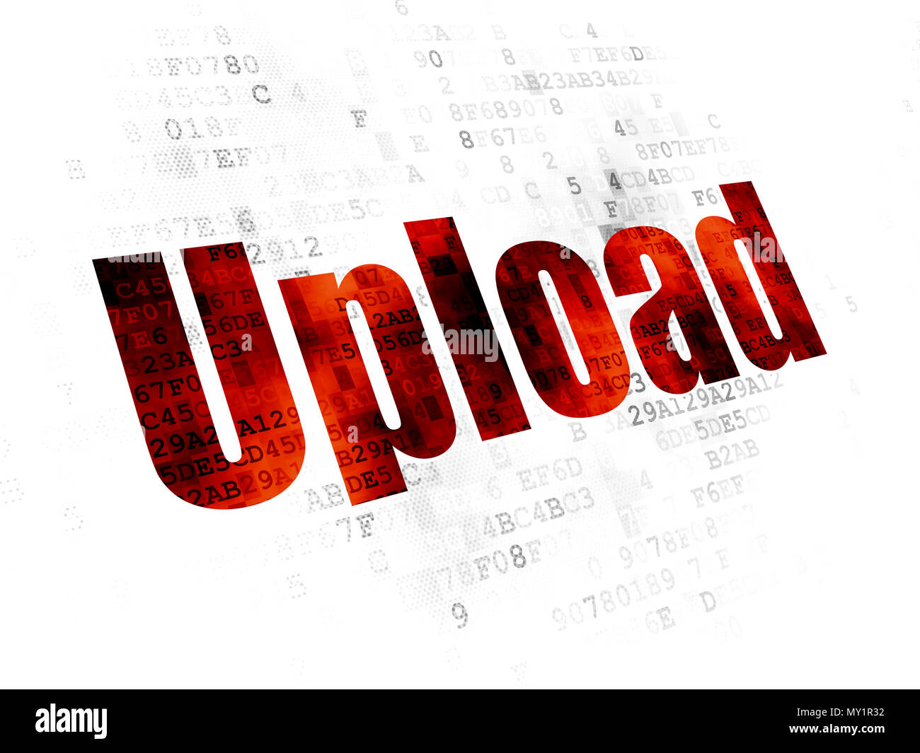 Web development concept: Upload on Digital background Stock Photo - Alamy