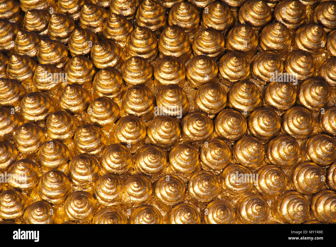 Thailand Buddha Golden Shiny Head Closeup Stock Photo - Alamy