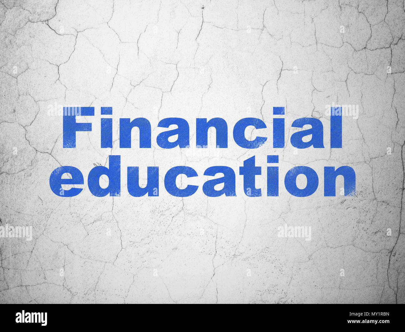 Learning concept: Financial Education on wall background Stock Photo ...