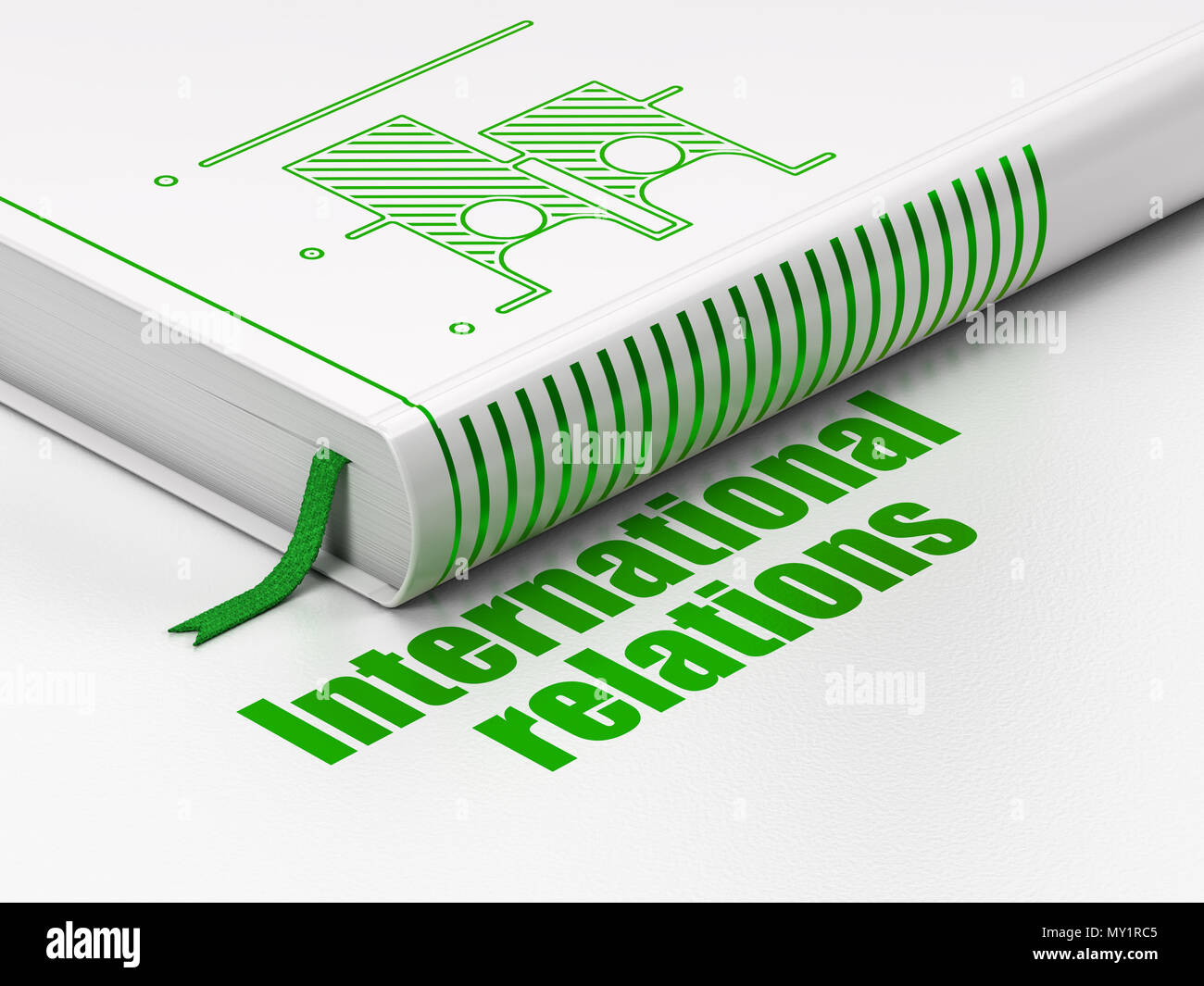 Political concept: book Election, International Relations on white ...