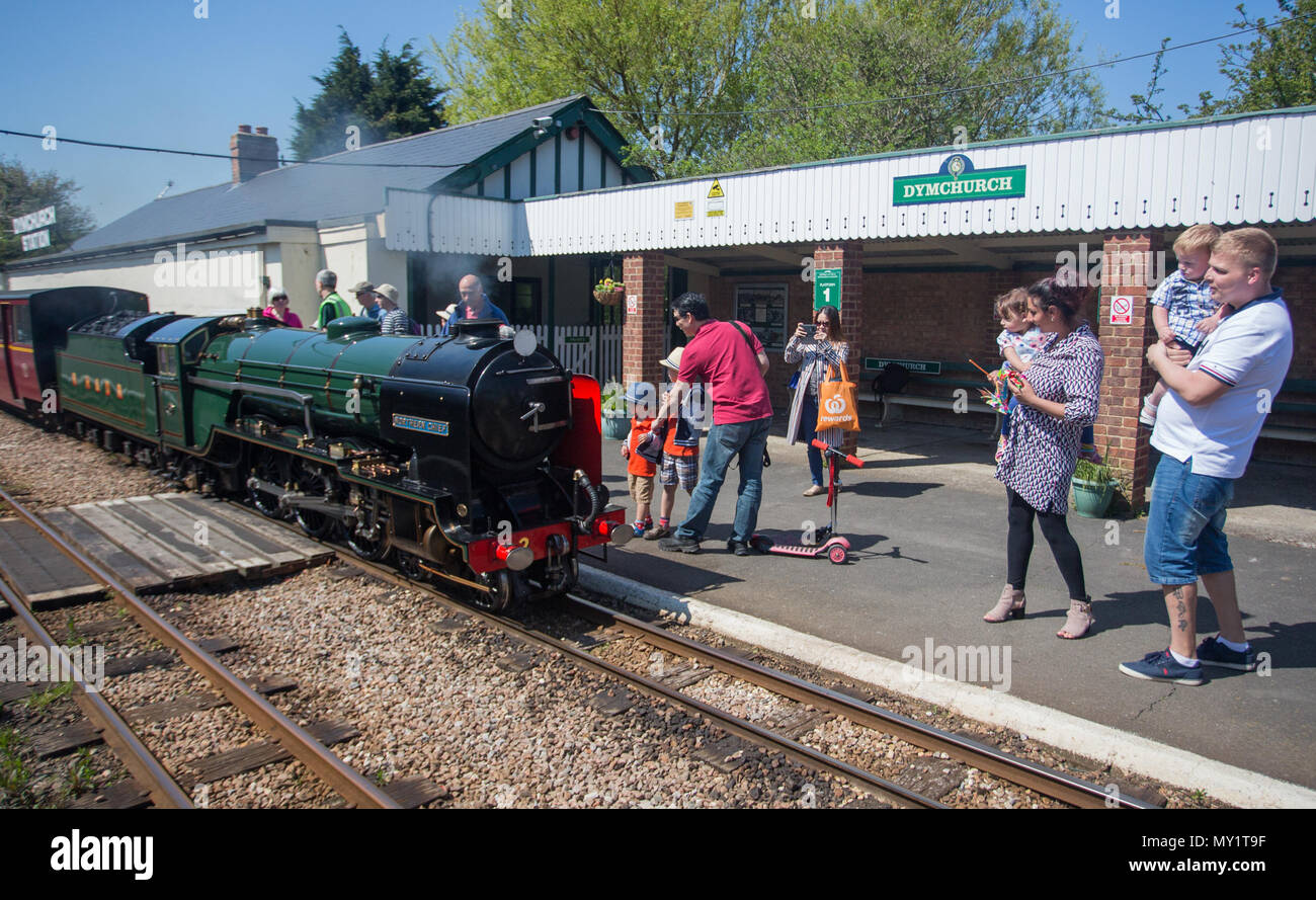 People enjoy the sunny Bank Holiday weekend weather on the Romney Hythe ...