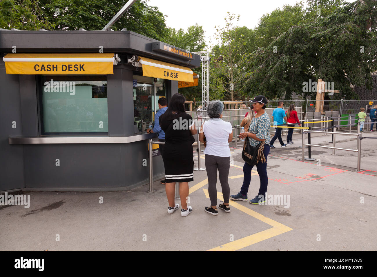 Ticket office for the Eiffel Tower, Paris France, Europe Stock Photo ...