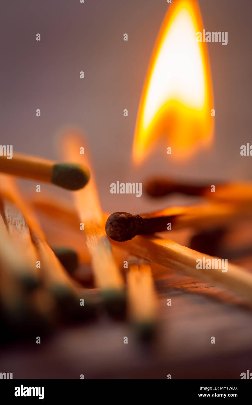 One match standina lot of different matches, leadership, fire, and ...