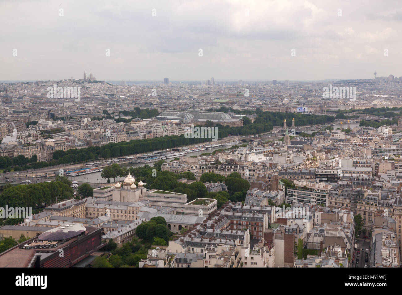 View from the second floor of the Eiffel Tower, Paris, France Stock ...
