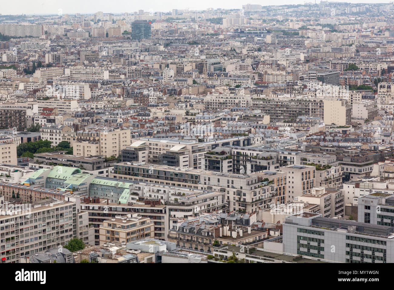 View from the second floor of the Eiffel Tower, Paris, France Stock ...
