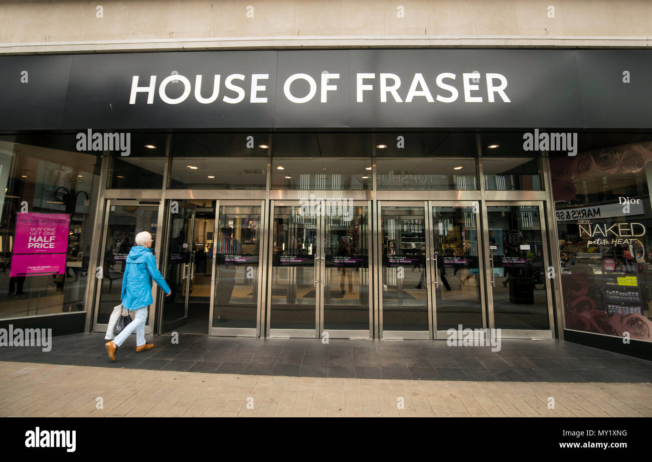 House of Fraser department store on Briggate, Leeds Stock Photo - Alamy