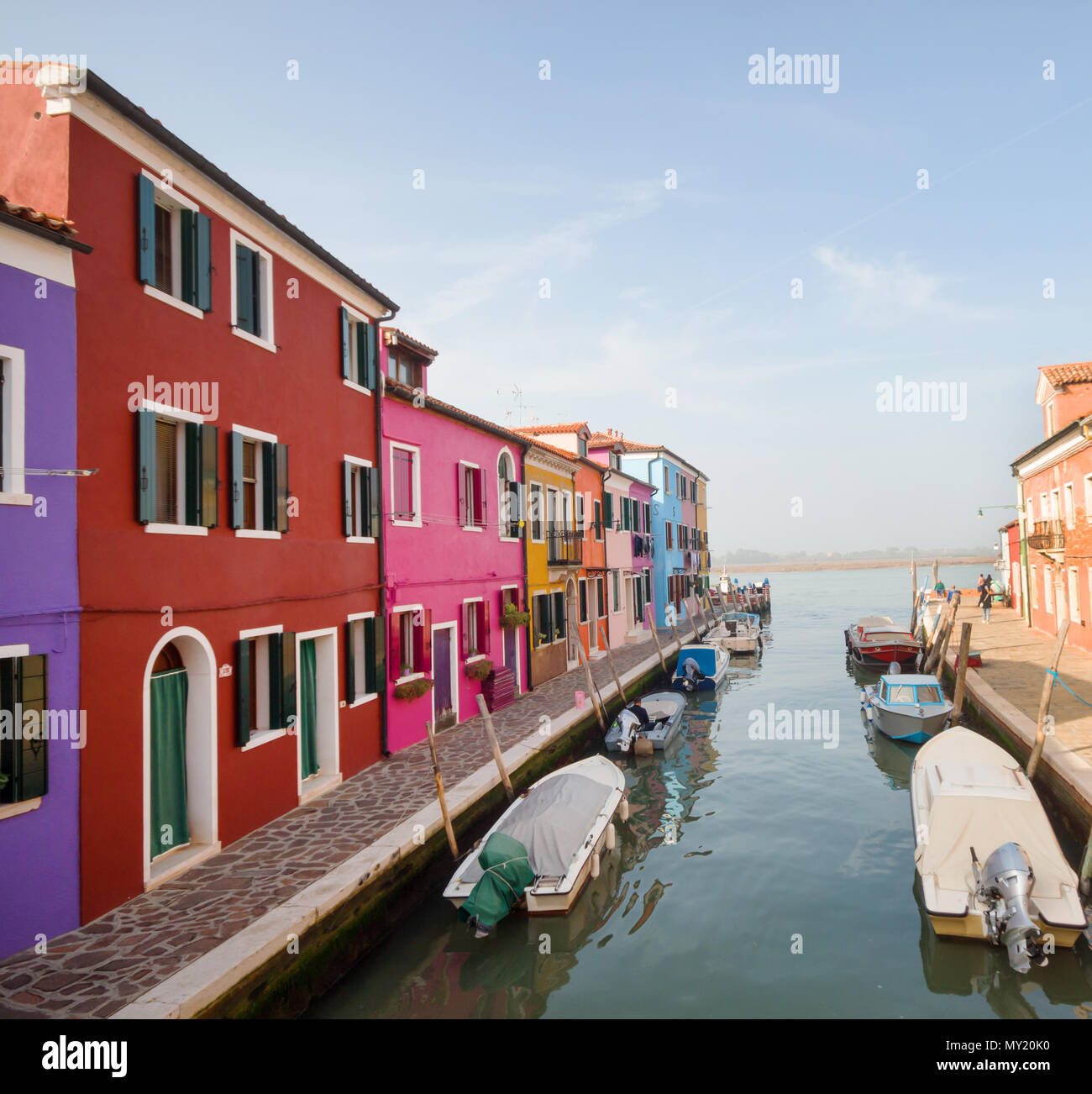 Colorful houses in Burano, Venice, Italy, Venice landmark, Burano ...