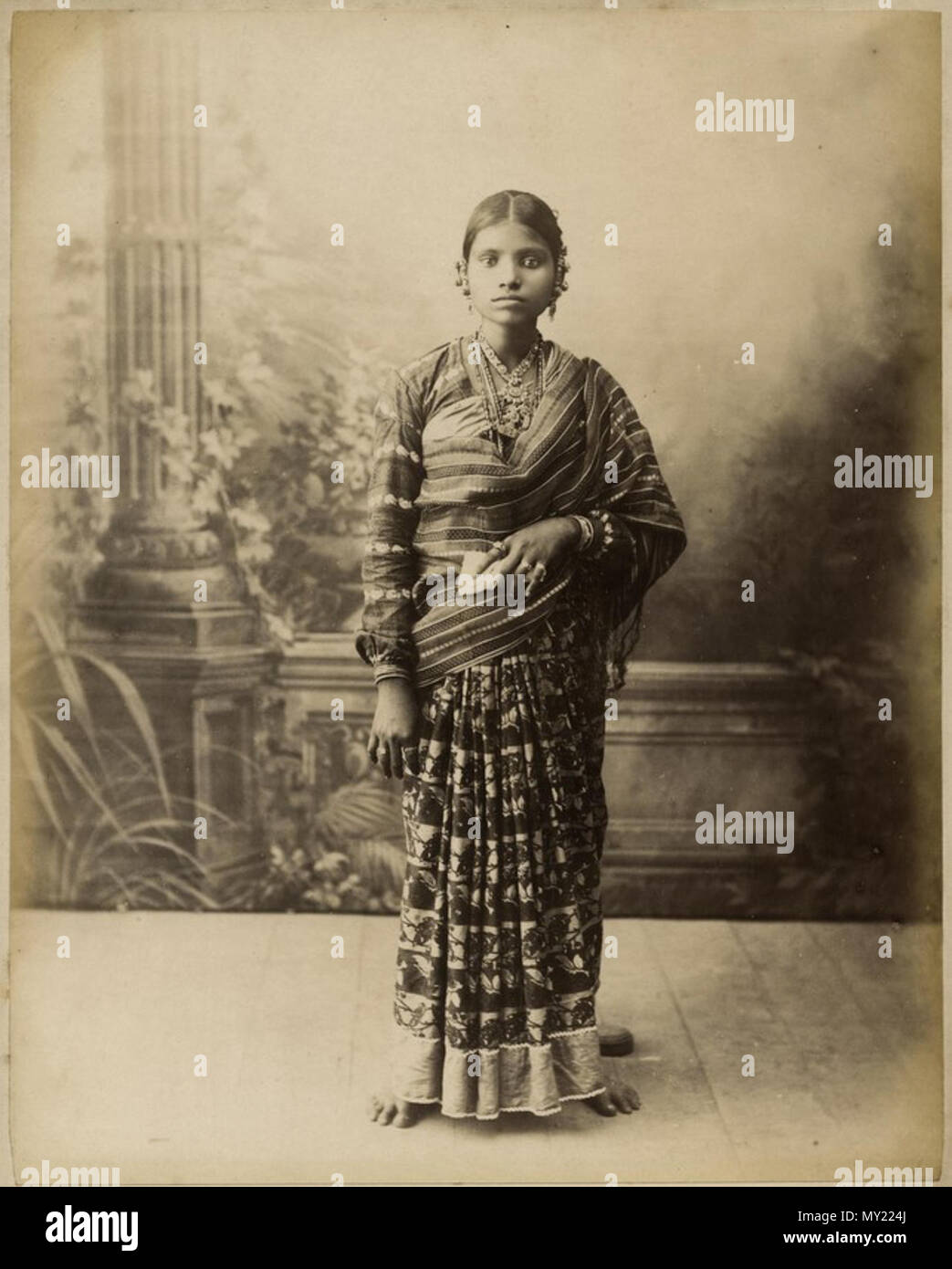 . English: 'Goanese serving maid,' an albumen print, c.1880's Source ...