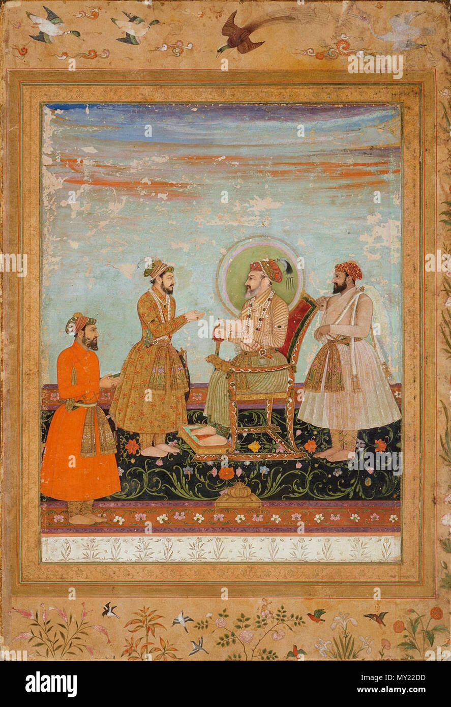 Folio from the late shah jahan album image of hi-res stock photography ...