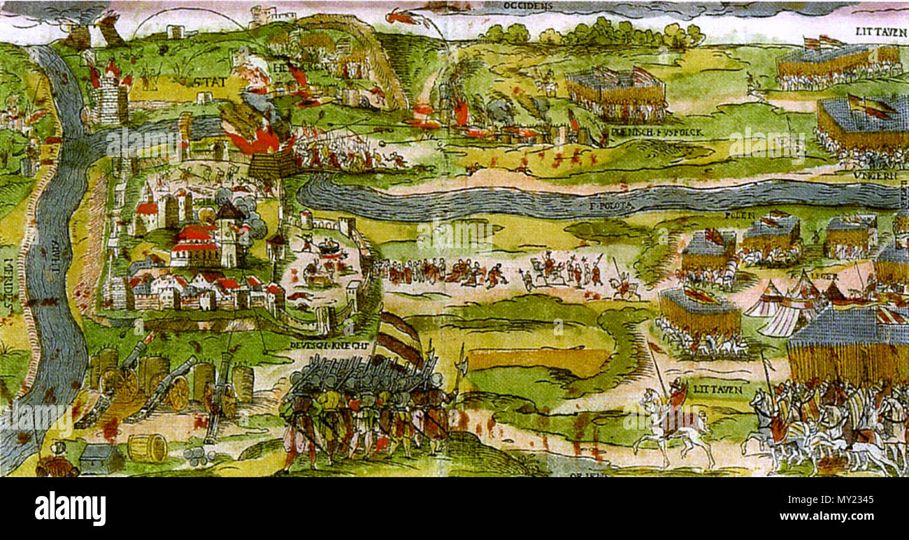 . English: Siege of Polotsk in 1579 by Polish forces . 16th century ...