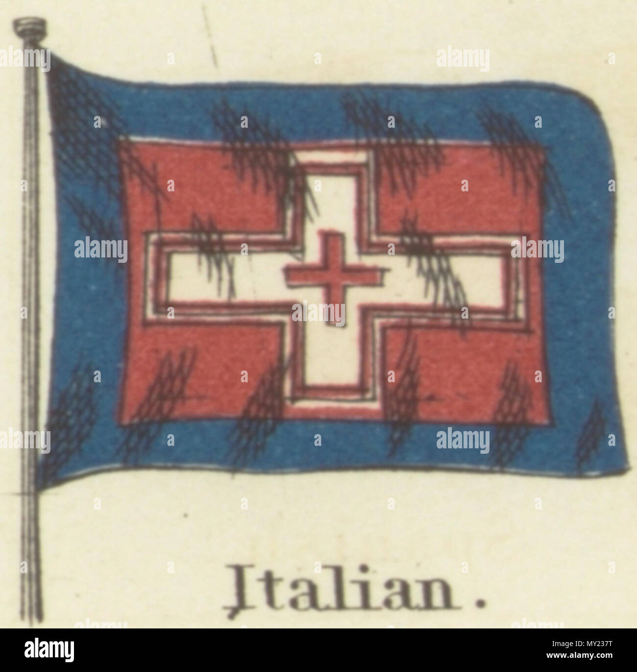 Usa Italy Flag And Cross