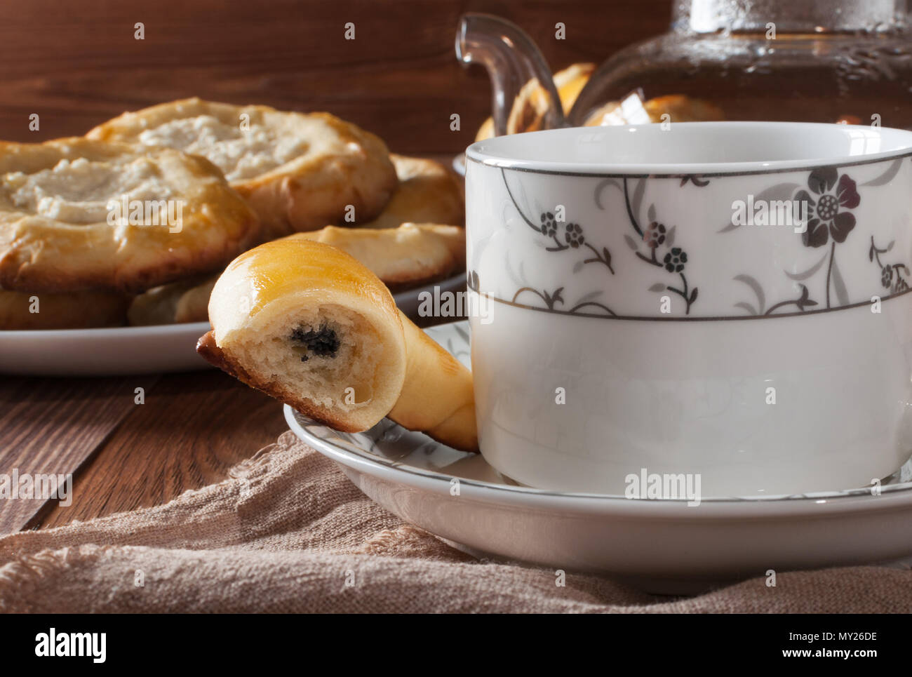 Delicious and beautiful homemade pastries. Sweet pastries Stock Photo ...