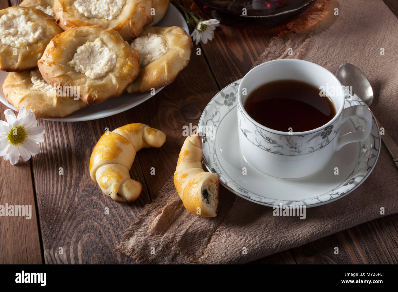 Delicious and beautiful homemade pastries. Sweet pastries Stock Photo ...