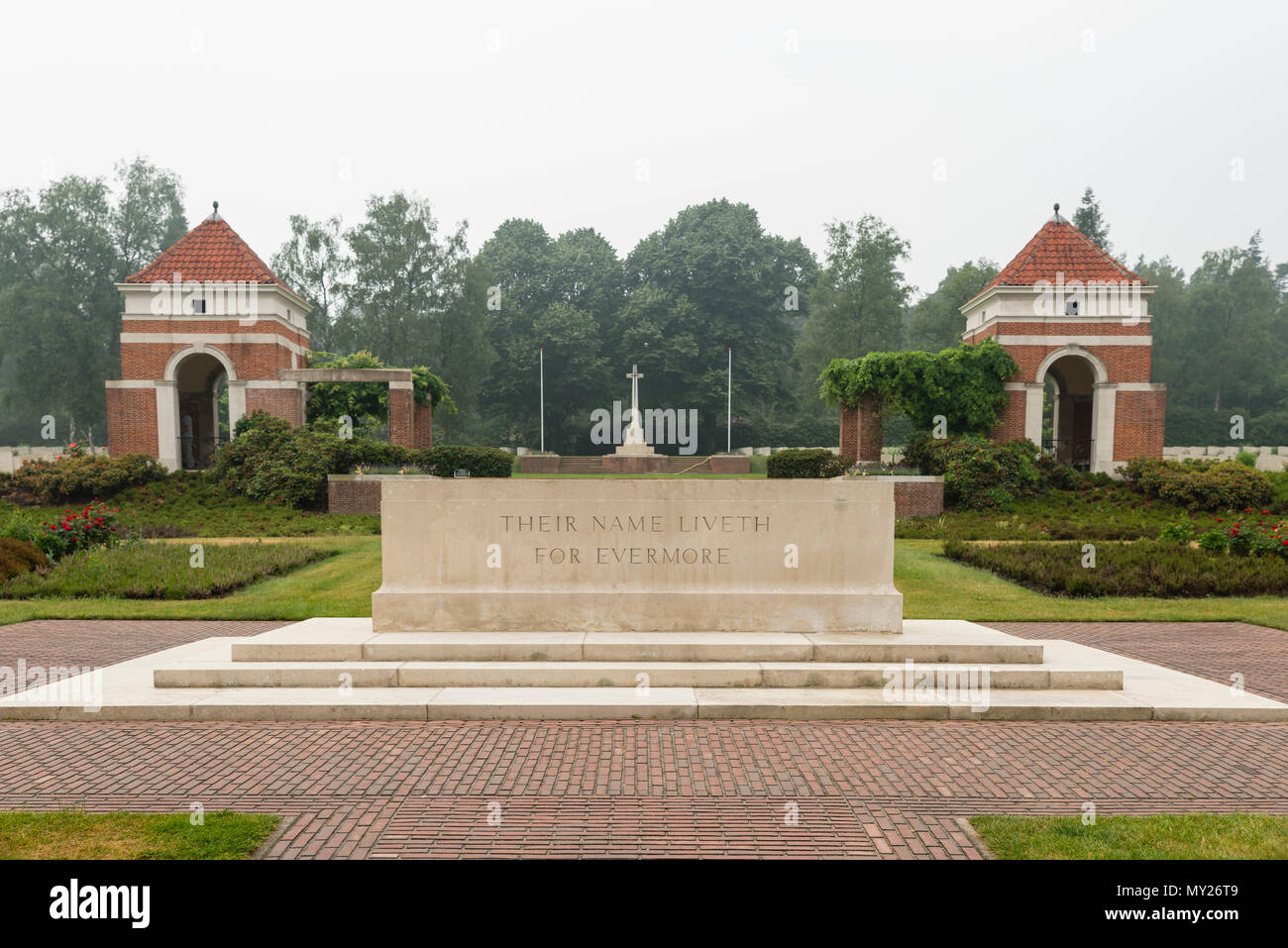Holten,Netherlands - June 01, 2018: entrance of the graveyard of fallen ...