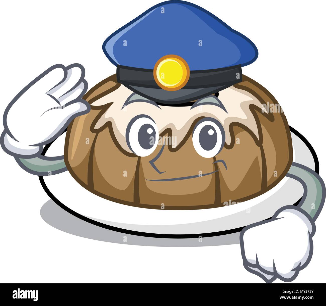 Police bundt cake character cartoon Stock Vector Image & Art - Alamy
