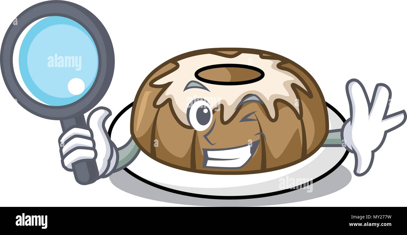 Detective bundt cake character cartoon Stock Vector Image & Art - Alamy