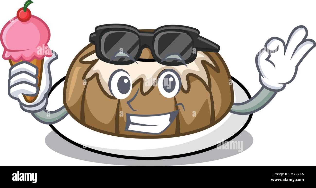 With ice cream bundt cake character cartoon Stock Vector Image & Art ...