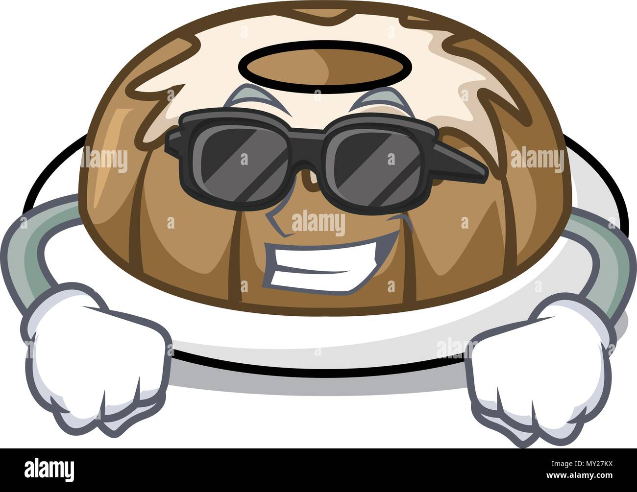 Super cool bundt cake character cartoon Stock Vector Image & Art - Alamy