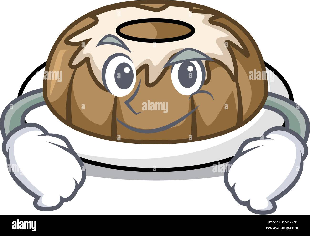 Smirking bundt cake character cartoon Stock Vector Image & Art - Alamy
