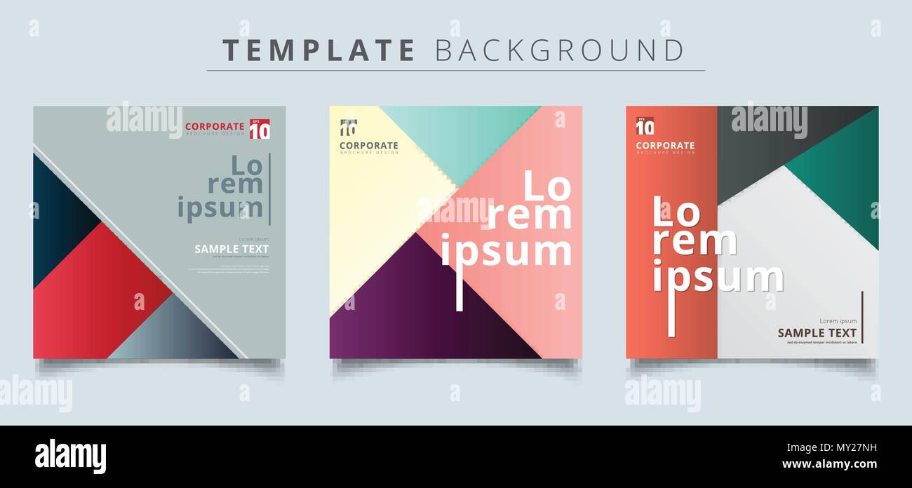 Set of abstract geometric layout minimal style background. You can use ...