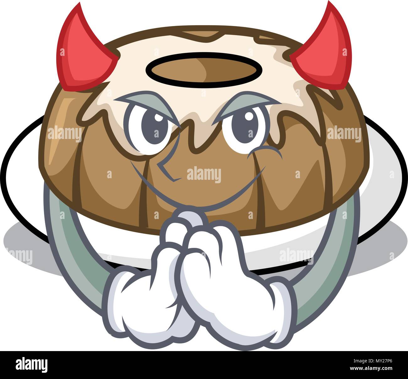 Devil bundt cake mascot cartoon Stock Vector Image & Art - Alamy